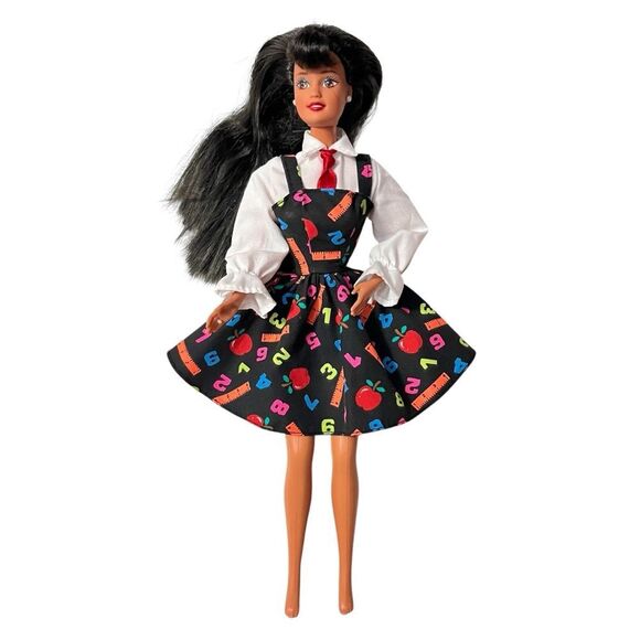 Mattel | Toys | Vintage995 Mattel Brunette Barbie School Math Teacher ...